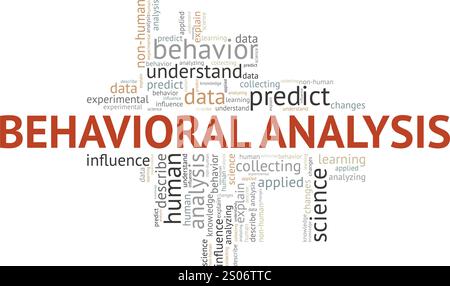 Behavioral Analysis word cloud conceptual design isolated on white ...