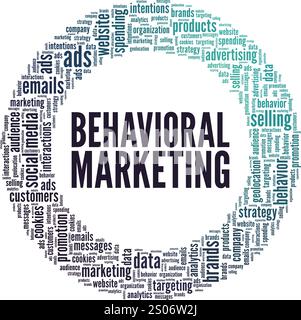 Behavioral Marketing word cloud conceptual design isolated on white ...