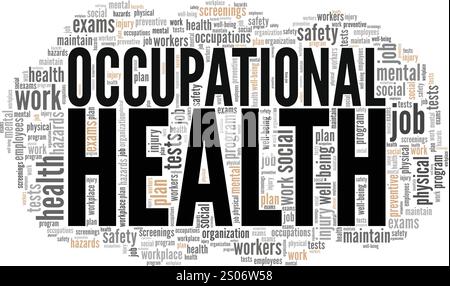 Occupational Health word cloud conceptual design isolated on white ...