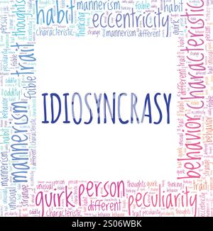 Idiosyncrasy word cloud conceptual design isolated on white background ...