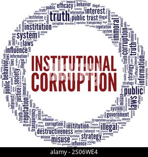 Institutional Corruption word cloud conceptual design isolated on white ...