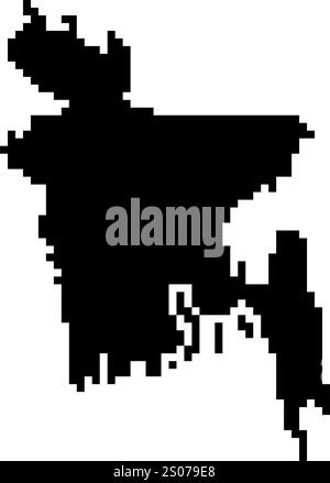 Pixelated world map icons in 8-bit style, featuring over 190 countries ...