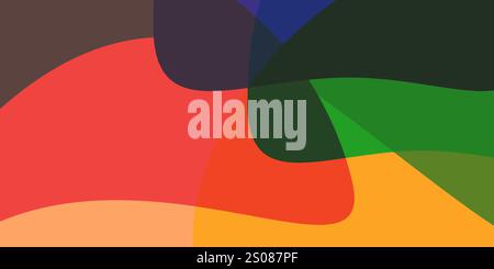 Colorful Abstract Overlapping Geometric Shapes Stock Vector Image & Art ...