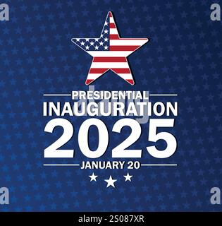 2025 US Presidential Inauguration banner with USA flags. Editable web ...