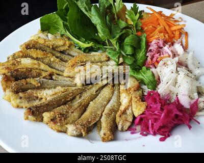 Fried anchovies ( Hamsi Tava ), a traditional Turkish delicacy Stock ...