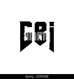 GBI letter logo design for technology company. GBI logo design black ...