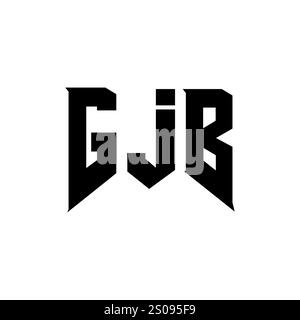 GJB letter logo design for technology company. GJB logo design black ...