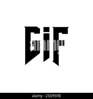 GIF letter logo design for technology company. GIF logo design black ...