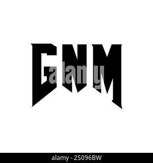 GNM letter logo design for technology company. GNM logo design black ...