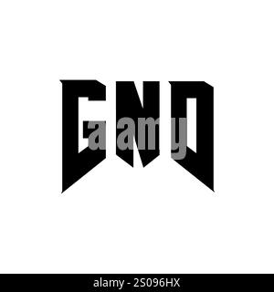 GND letter logo design for technology company. GND logo design black ...