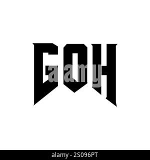 GOH letter logo design for technology company. GOH logo design black ...