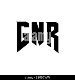 GNR letter logo design for technology company. GNR logo design black ...