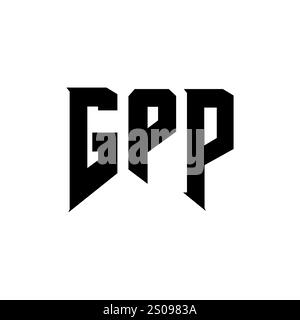 GPP letter logo design for technology company. GPP logo design black ...