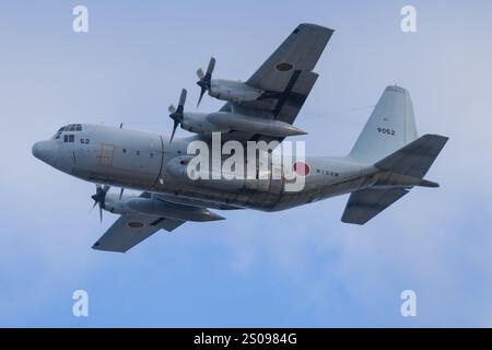 A Lockheed C130 Hercules aircraft with the Japanese Maritime Self ...