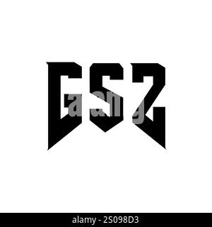 GSZ letter logo design for technology company. GSZ logo design black ...