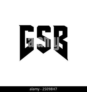 GSB letter logo design for technology company. GSB logo design black ...