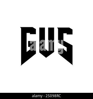 GUS letter logo design for technology company. GUS logo design black ...