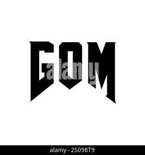 GOM letter logo design for technology company. GOM logo design black ...