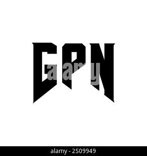 GPN letter logo design for technology company. GPN logo design black ...