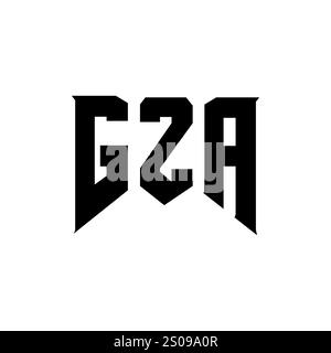GZA letter logo design for technology company. GZA logo design black ...