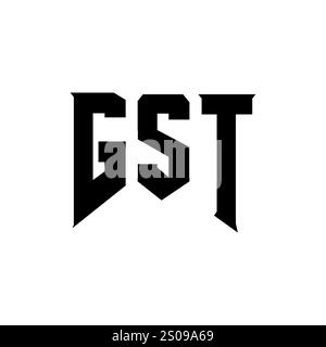 GST letter logo design for technology company. GST logo design black ...