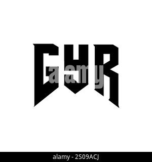 GYR letter logo design for technology company. GYR logo design black ...