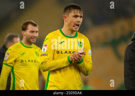 Callum Doyle of Norwich City reacts during the Sky Bet Championship ...
