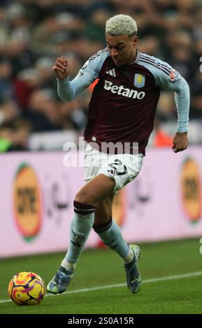 Aston Villa's Morgan Rogers during the Premier League match at Villa Park, Birmingham. Picture ...