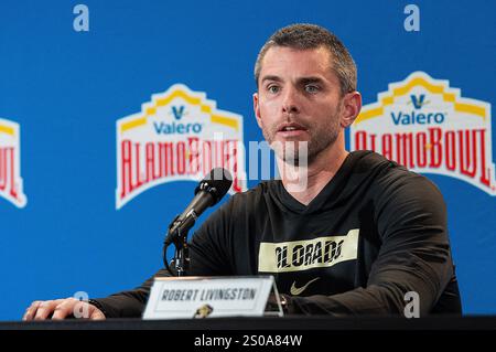 Colorado defensive coordinator Robert Livingston in the first half of ...