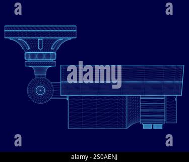 Blue 3D diagram in perspective view. Editable vector format Stock ...