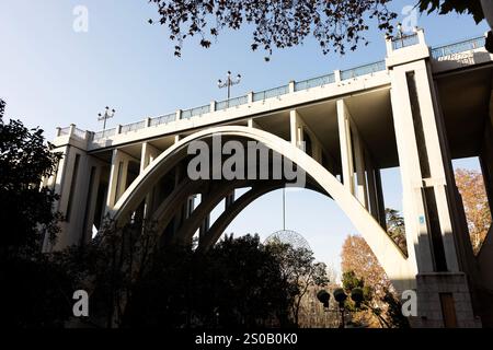 The Viaduct of Segovia, a famous and historic bridge in Madrid, Spain ...