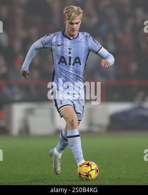 Lucas Bergvall of Tottenham Hotspur during the Tottenham Hotspur v ...