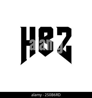 HBZ letter logo design for technology company. HBZ logo design black ...