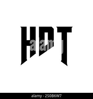 HDT letter logo design for technology company. HDT logo design black ...