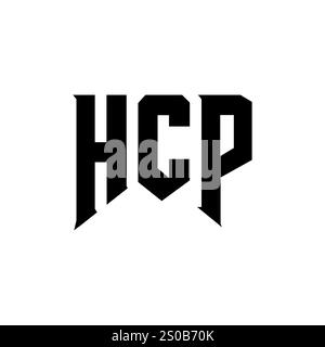HCP letter logo design for technology company. HCP logo design black ...