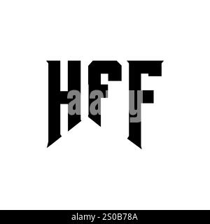 HFF letter logo design for technology company. HFF logo design black ...