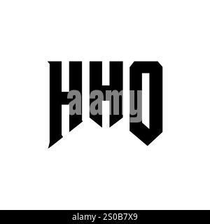 HHO letter logo design for technology company. HHO logo design black ...