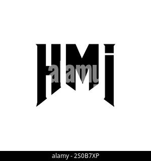 HMI letter logo design for technology company. HMI logo design black ...
