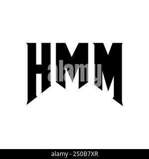 HMM letter logo design for technology company. HMM logo design black ...