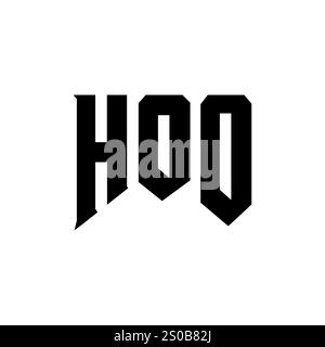 HOO letter logo design for technology company. HOO logo design black ...