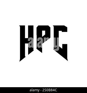 HPC letter logo design for technology company. HPC logo design black ...