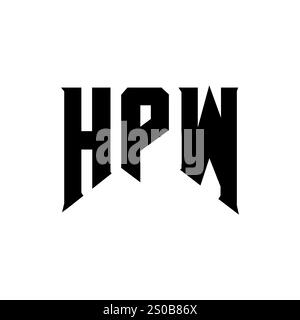 HPW letter logo design for technology company. HPW logo design black ...