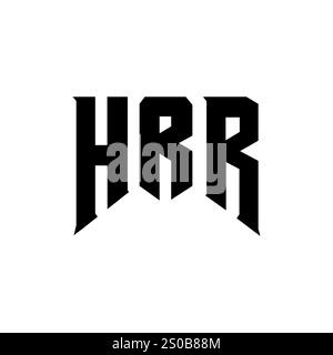 HRR letter logo design for technology company. HRR logo design black ...