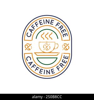 Simple Logo with Caffeine Free Icon Stock Vector Image & Art - Alamy