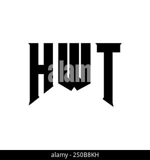 HWT letter logo design for technology company. HWT logo design black ...