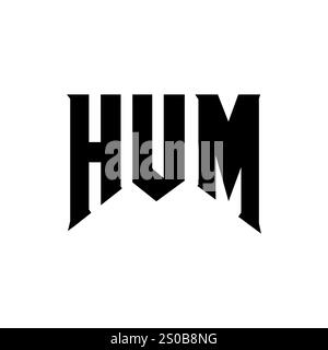 HVM letter logo design for technology company. HVM logo design black ...