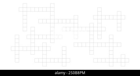 Isometric crossword puzzle icon with empty word boxes. Abstract design ...