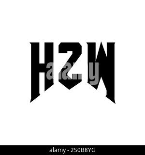 HZW letter logo design for technology company. HZW logo design black ...