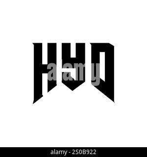 HYD letter logo design for technology company. HYD logo design black ...