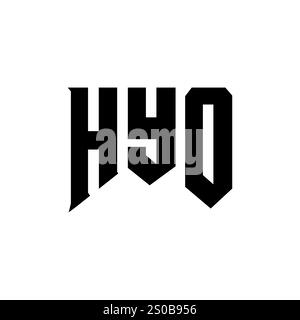 HYO letter logo design for technology company. HYO logo design black ...